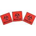 Amazon.com : 3-pack 4-inch DOT Stickers - Neon Orange Biohazard ...