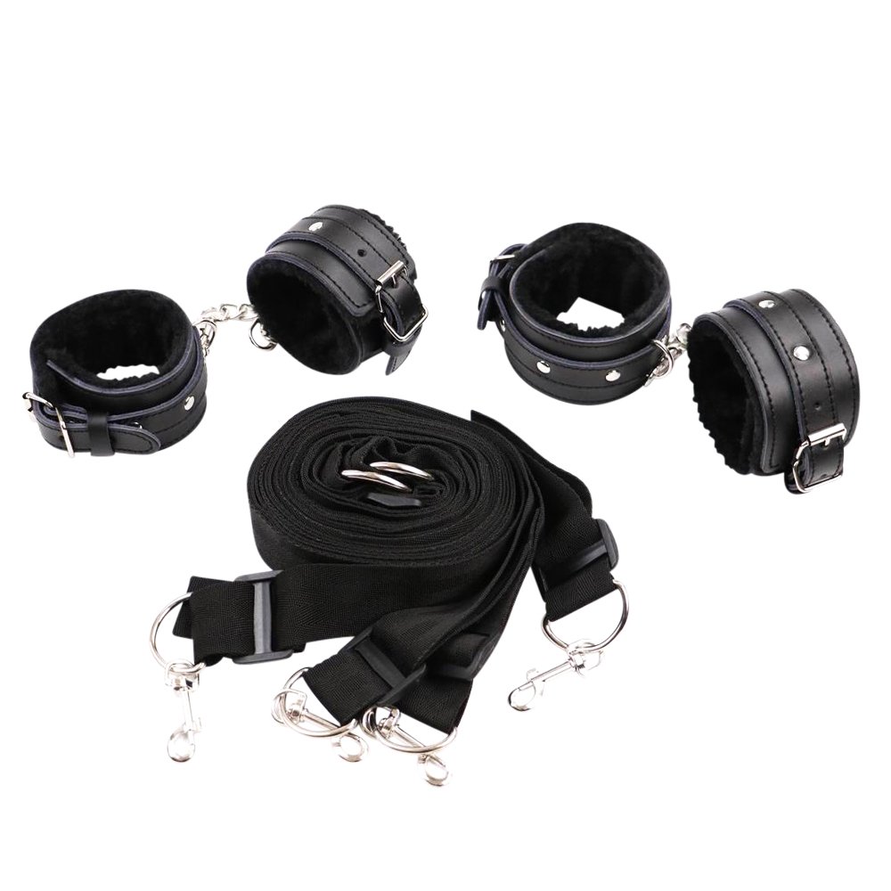 Amazon.com: Bondage Neck Collar & Hand Cuffs Restraint PU Leather for ...