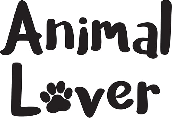 Amazon.com: Animal Lover Vinyl Sticker Decal 6"x4" (Black): Computers ...