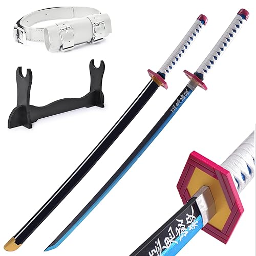 Giyu Foam Props Sword. Demon Slayer Sword,Giyu Katana -41 inchfor Role ...
