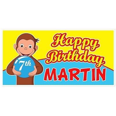 Curious George Happy Birthday Banner