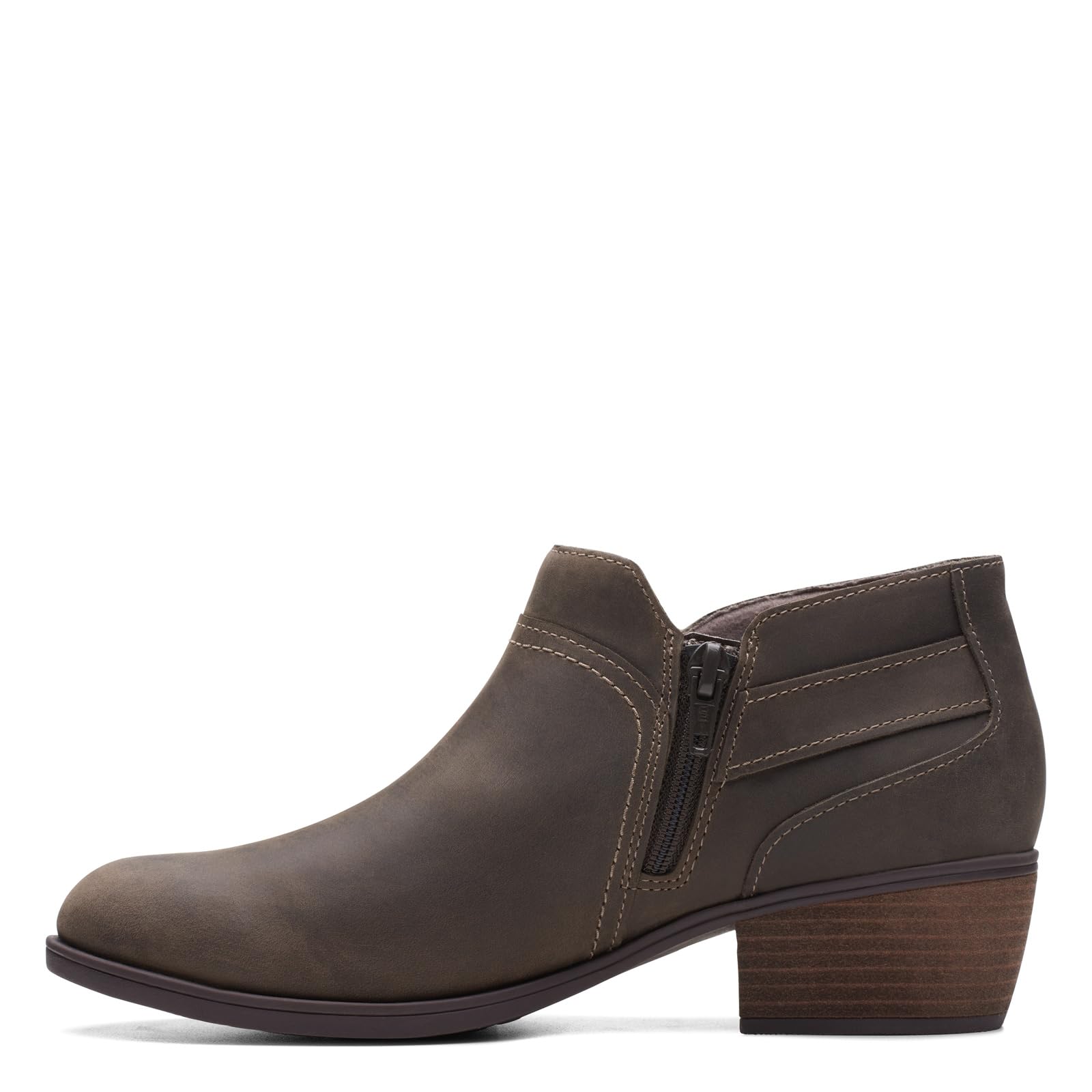 Clarks Women's Charlten Grace Ankle Boot Taupe Oily Leather 7.5 for ...