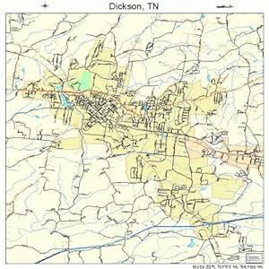 Amazon.com: Large Street & Road Map of Dickson, Tennessee TN - Printed ...