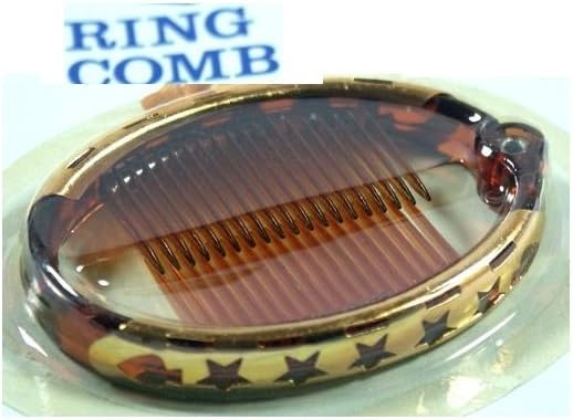 Mytoptrendz®Tort Brown Medium Oval Shape Ponytail Ring Comb/ Ring Comb ...