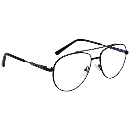 Buy Hrinkar Aviator Black Full Rim Metal Latest Stylish Spectacle ...