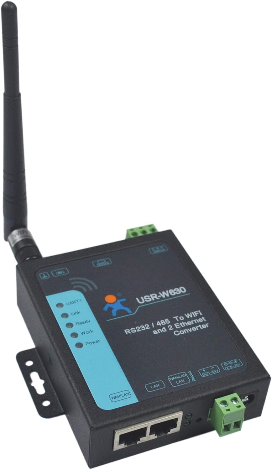 W630 Industrial RS232 / RS485 Serial to Ethernet,Serial to WiFi or WiFi ...