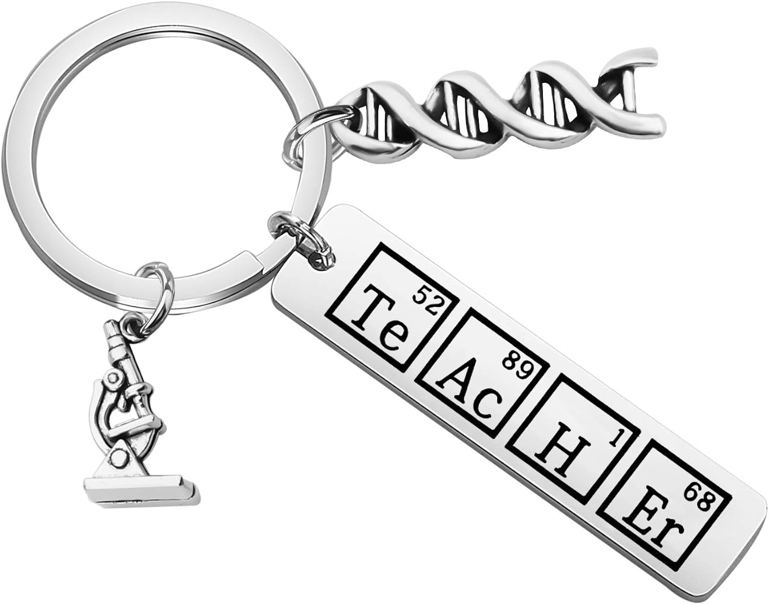 MYSOMY Chemistry Teacher Keychain Gift Microscope DNA Keychain Science ...