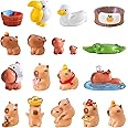 Amazon.com: Capybara Figurines, Mini Capybara Resin Figurines Set (18pcs) : Home & Kitchen