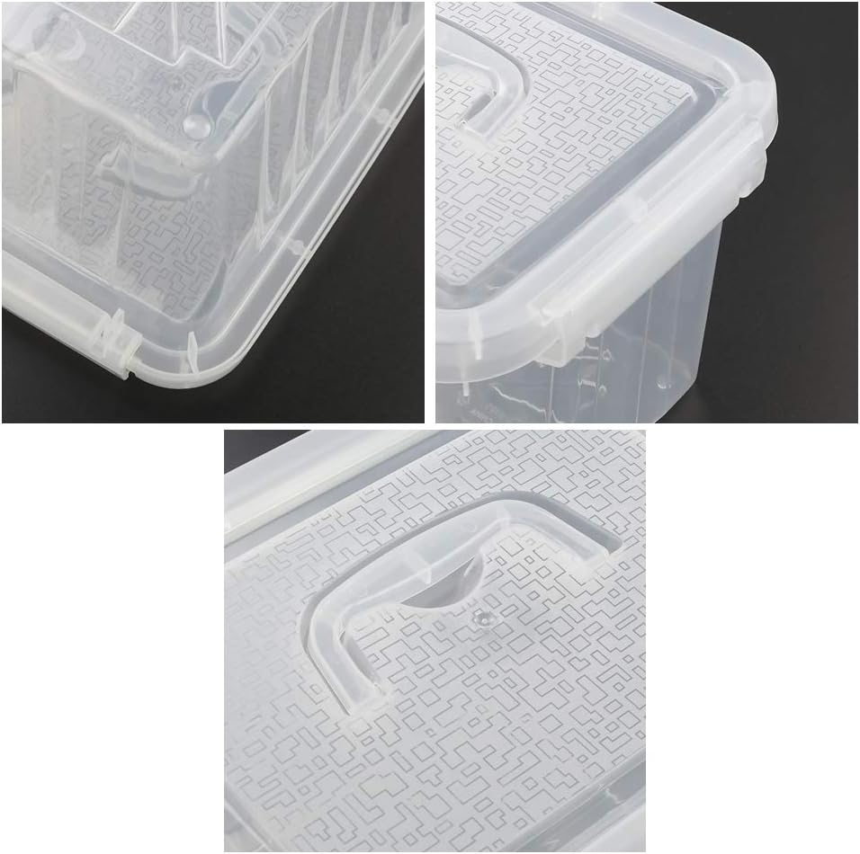 Parlynies 6L Clear Boxes, Plastic Storage Boxes with Lids, Storage ...