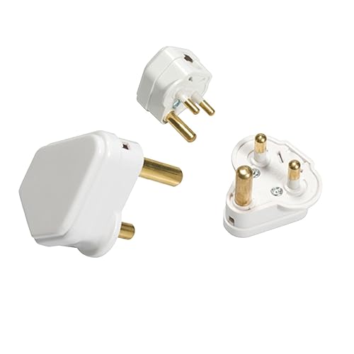 5 Amp Round Pin Plug White: Amazon.co.uk: Lighting