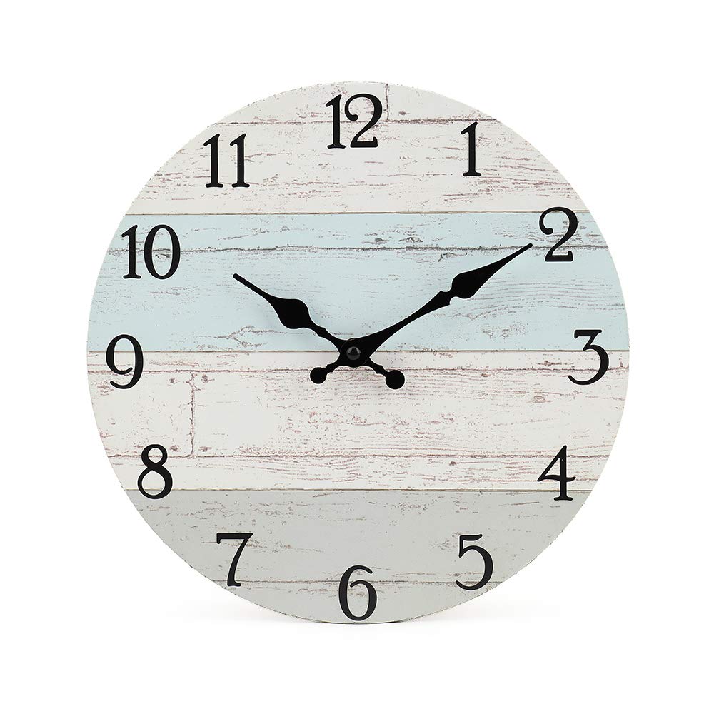 Silent Non-Ticking Wooden Decorative Round Wall Clock Quality Quartz ...