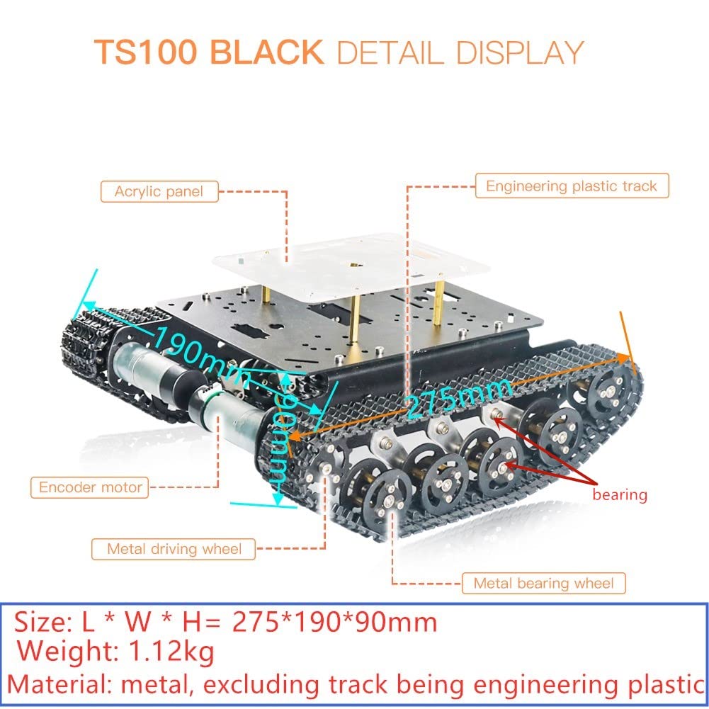 Mua SZDoit Smart Shock Absorption Robot Tank Car Chassis Kit with ...