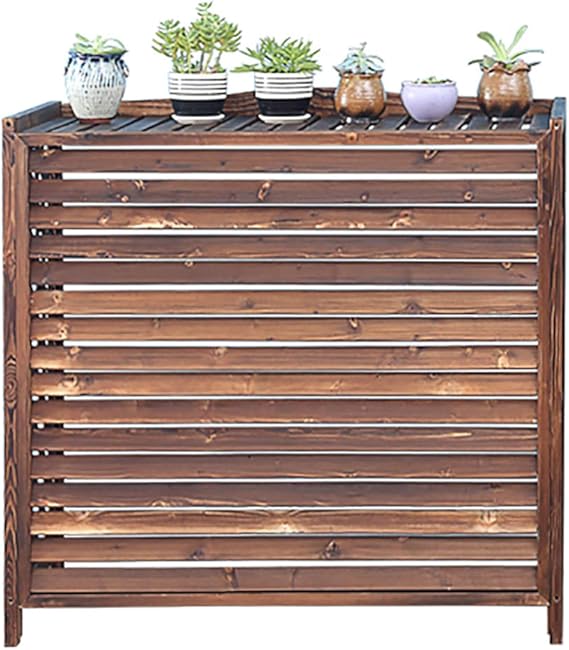 Amazon.com: Outdoor Wooden air Conditioner Rack,Grid Anti-Corrosion ...