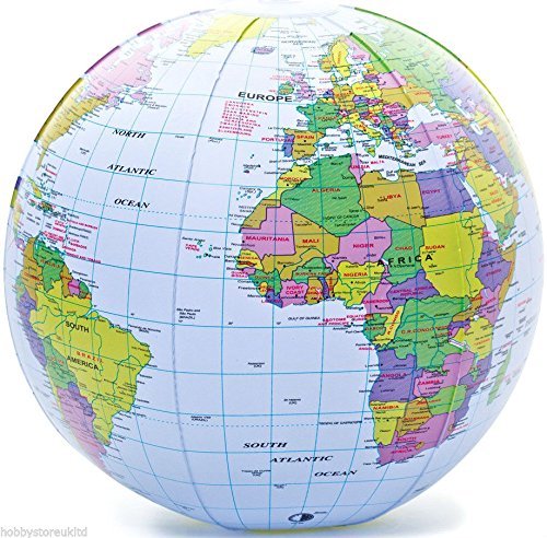 Inflatable Globe Blow Up Globe World Map Atlas Ball Earth Map Blow Up ...