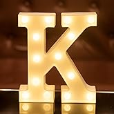 Focux LED Letter Lights Alphabet Light Up Sign for Night Light Home ...