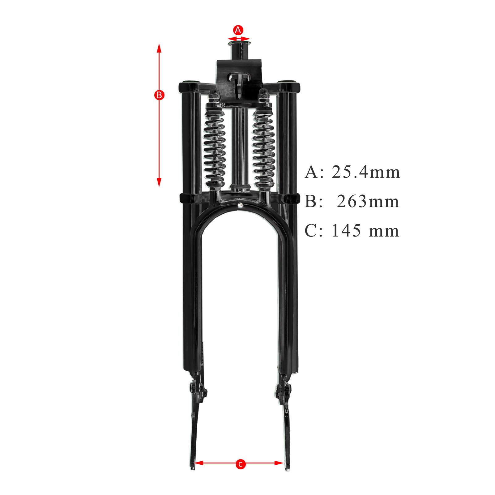 MICARGI Fat Bike Fork,26" Triple Tree Dual Springer Classical Fork,Disc ...