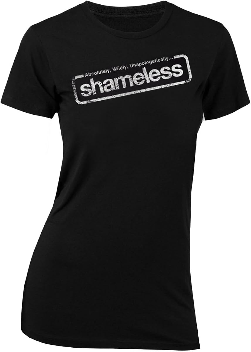 Amazon.com: Shameless Women's Logo Junior Fit T-Shirt Black Medium ...