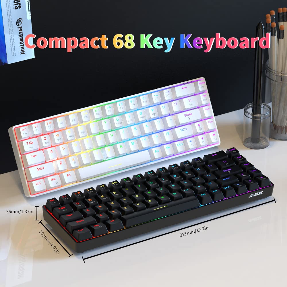 Mua NACODEX 68 Key 65% Hot swappable Mechanical Keyboard, 2.4G Wireless ...