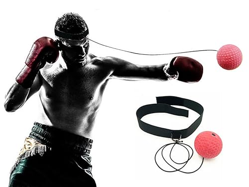 Boxing Ball MMA Ball Fighting Ball with 2 Pieces of Elastic Rope to ...