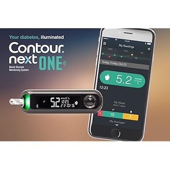 Amazon.com: Bayer CONTOUR NEXT ONE Bluetooth Glucose Meter [1 pack ...