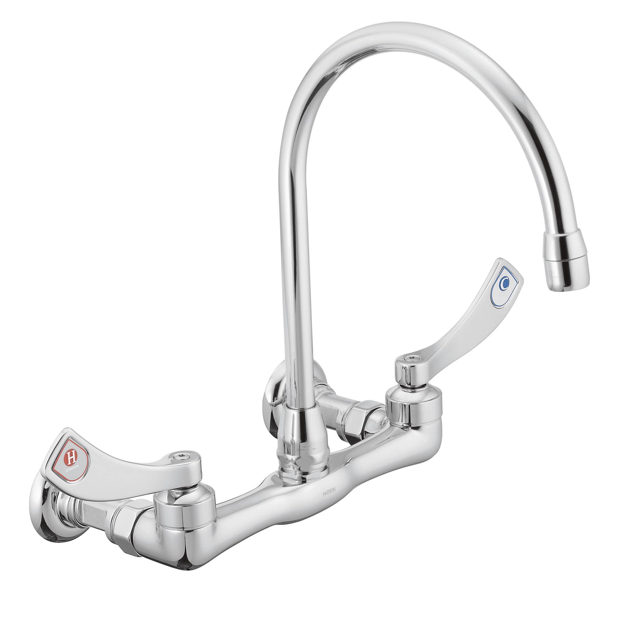 Moen Commercial M-DURA Chrome Two-Handle Wall Mount Kitchen or Utility ...