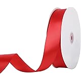 Amazon.com: 3/8 inch Double Faced Red Polyester Satin Ribbon 50 Yards ...