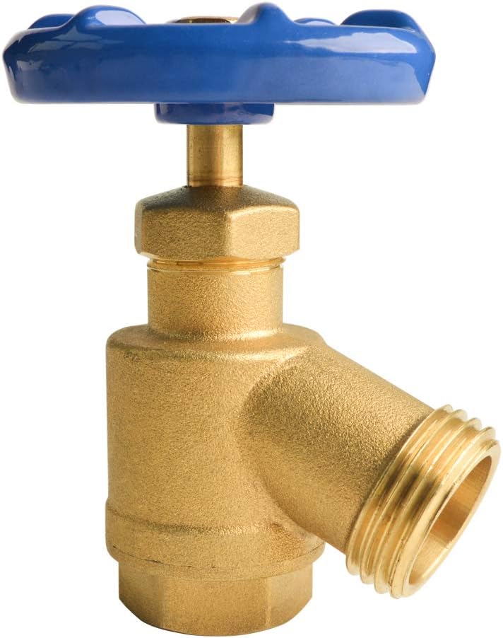 HYDRO MASTER 0740001 Brass Garden Valve Bent Nose,1/2" FNPT x 3/4" MNH ...