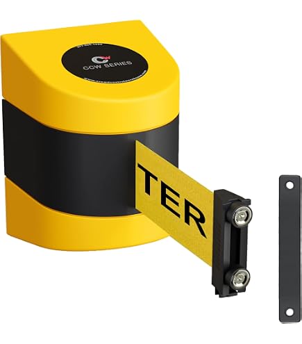 Barrière Retractable PATIKIL Fixed Wall Mount Retractable Belt Barrier ...