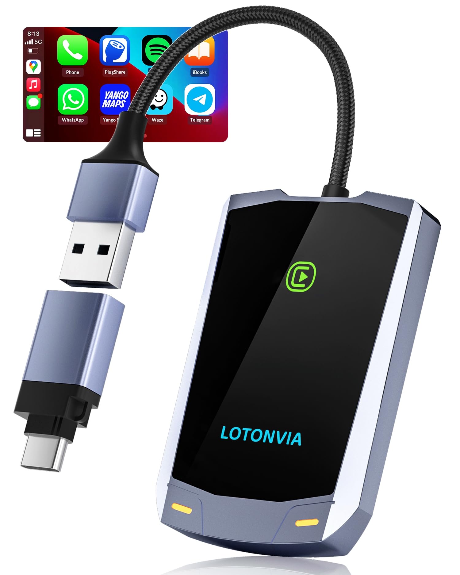 Wireless CarPlay Adapter 2024 Upgrade for iPhone - Plug & Play Wireless Carplay Dongle for Apple ...