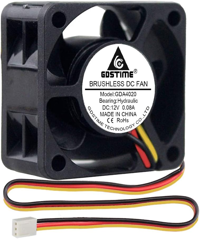 GDSTIME DC 12V 40mm x 20 mm Cooling Fan 3-Pin Brushless Fan Cooler Mini Heatsink – BigaMart