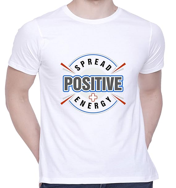 Buy Graphic Printed T-Shirt for Unisex Spread Positive Energy Tshirt ...