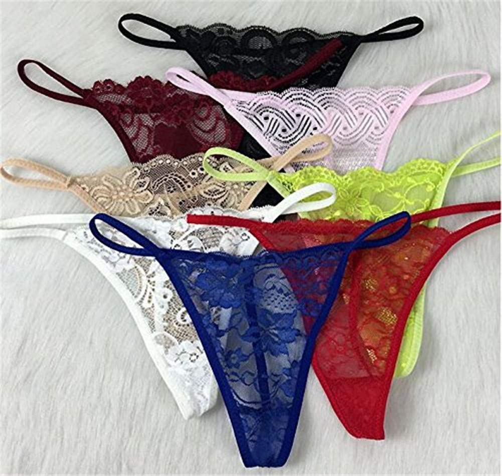 Sexy Lingerie Lace G-String Underwear T-Back String Thongs Panties for ...