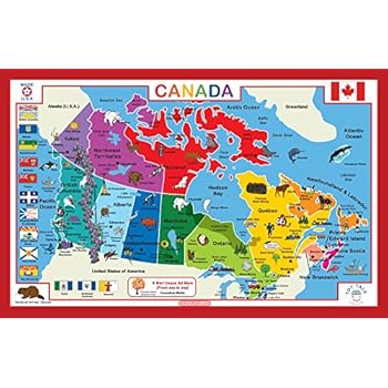 Amazon.com: Painless Learning Canada Map Placemat: Home & Kitchen