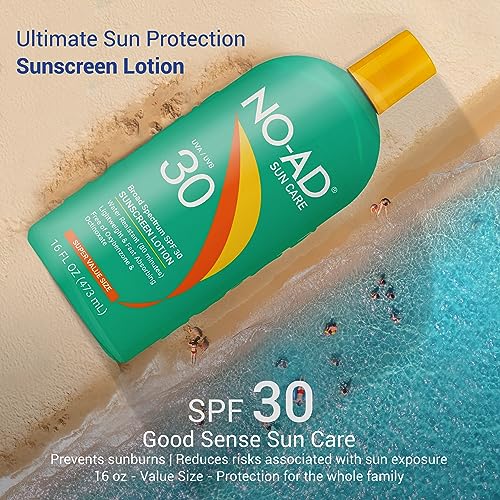 NO-AD SPF 30 Sunscreen Lotion | Non-Greasy and Waterproof Sunscreen ...