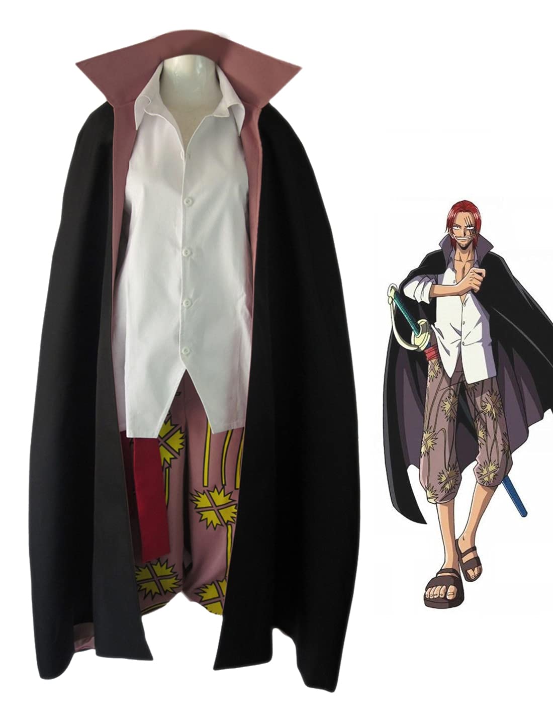 Mua Red Hair Shanks Cosplay Costume Anime One Piece Overcoat Uniform ...