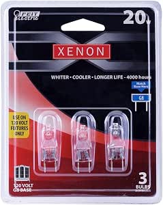 Feit Electric BPXN20/G8/3 Xenon 20-Watt, 120-Volt G8 Base, 3 Pack ...