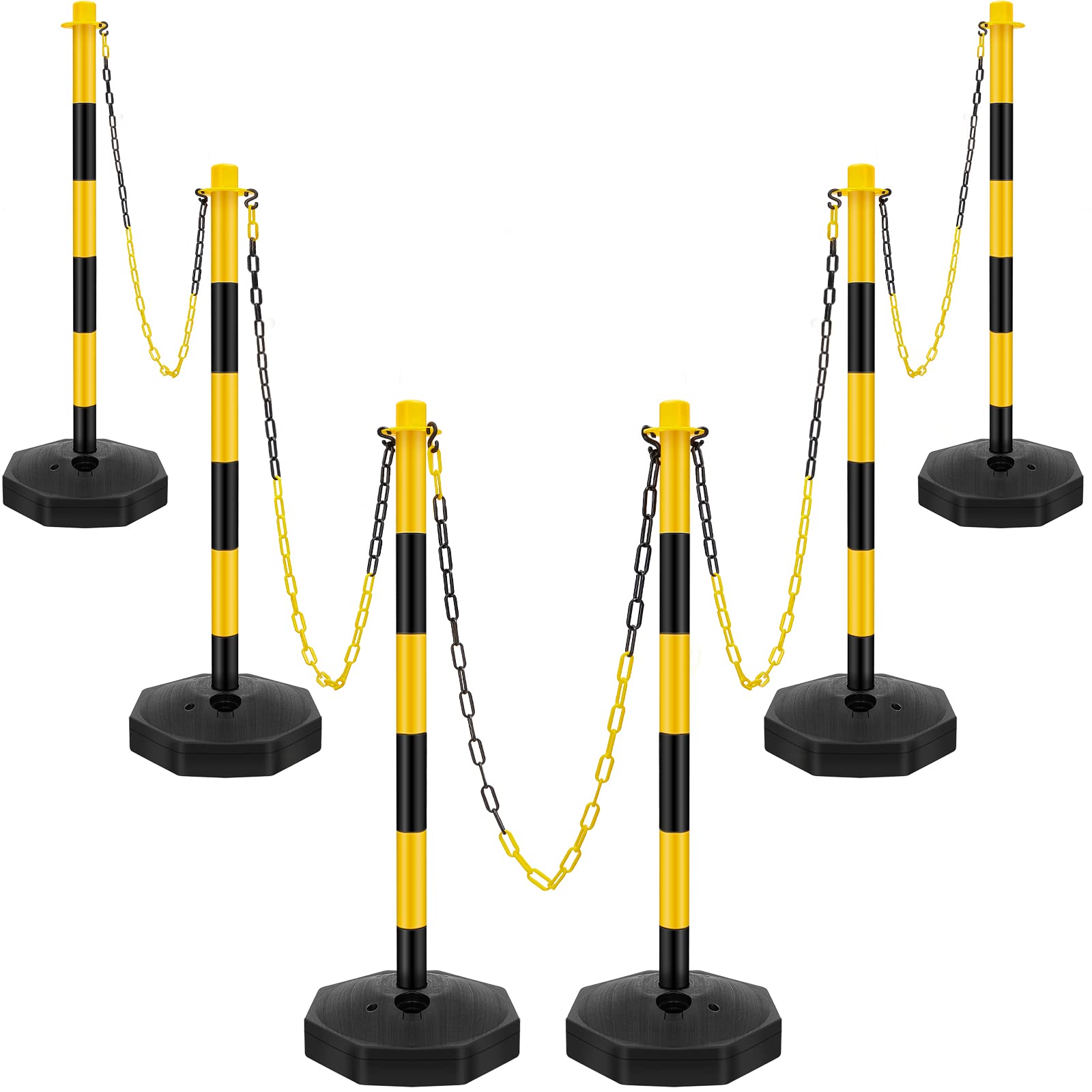 Traffic Delineator Post Cone, Plastic Stanchion Post Set Crowd Control ...