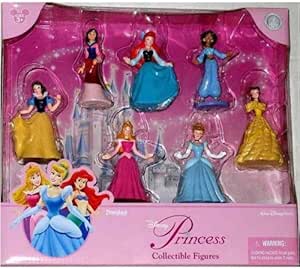 Amazon.com: Disney Princess Figurine Figure Set (Glitter Princess ...