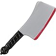 Amazon.com: Skeleteen Bloody Cleaver Costume Knife - Fake Weapon Meat ...