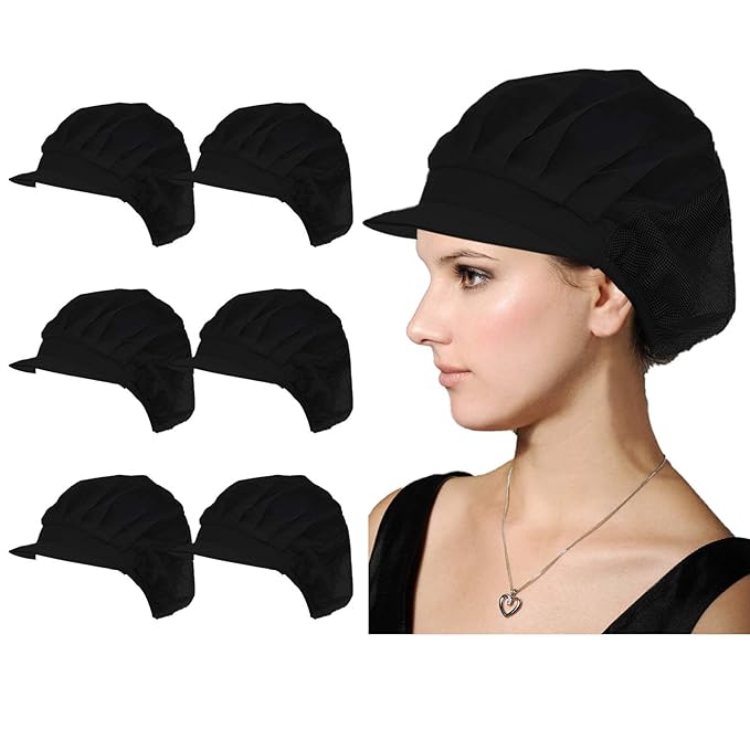 6pcs Unisex Elastic Chef Hat Kitchen Cooking Adjustable Kitchen Chef ...