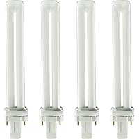 (Pack of 4) 13-Watt Single Tube 2 Pin GX23 (See Photos) Base - 3500K ...