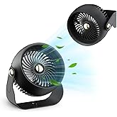 Amazon.com: CIVPOWER Air Circulator Desk Fan: Rechargeable Fan with ...