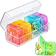 Amazon.com: Zoksi Weekly Pill Organizer 2 Times a Day, Rainbow 7 Day Pill Box, Daily Am Pm Pill ...
