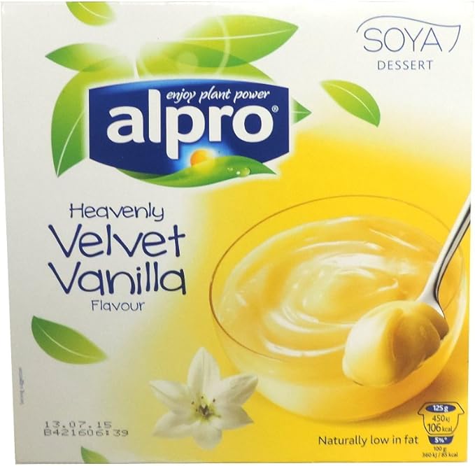 Alpro Vanilla Dessert in Pots 125g x 4: Amazon.co.uk: Grocery