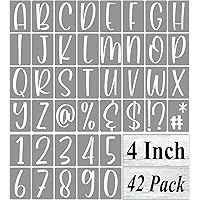 Amazon.com: 4 Inch Alphabet Letter Stencils for Painting - 42 Pack ...