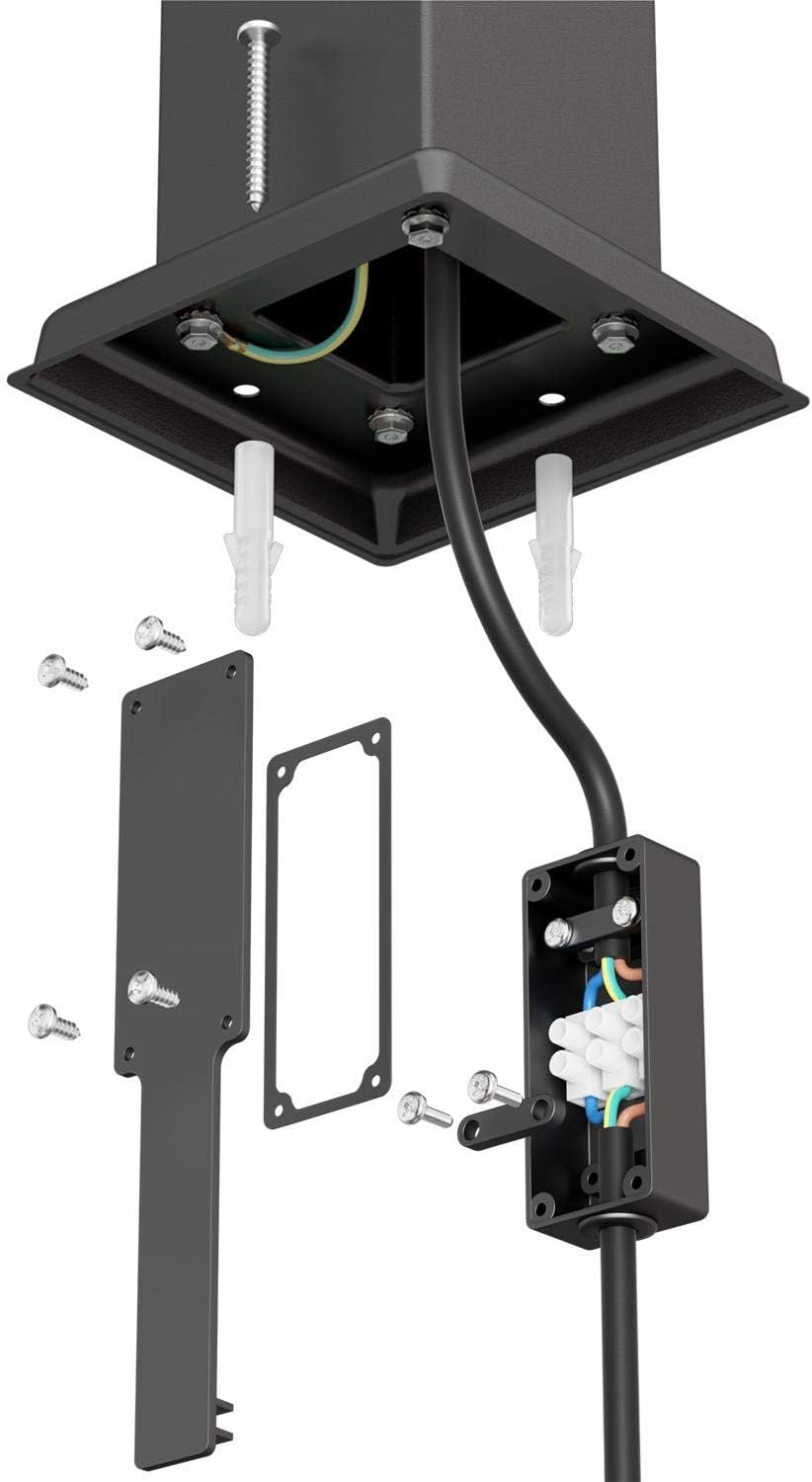 ledscom Garden Power Socket Column Polly with Ground Spike for Outdoor ...