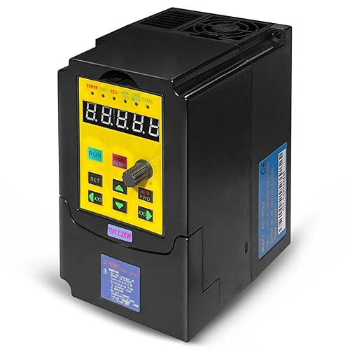 VFD 2.2KW 3HP 110V 1 Phase Input 3 Phase 0-400HZ Output 30A Variable Frequency Drive Controller ...
