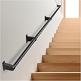 SDNBHT Industrial Stair Railing Metal Hand Rails for Indoor Stairs Wall ...
