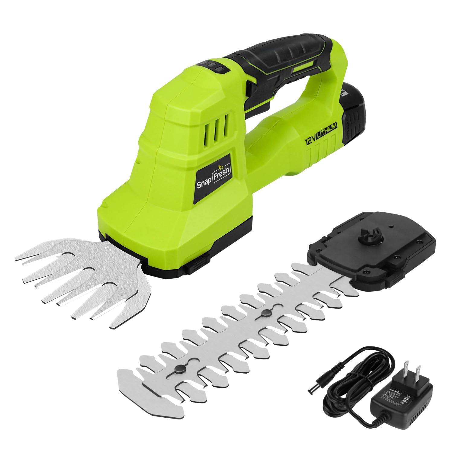 SnapFresh 12V Cordless Grass Shears-2 in 1 Hedge Trimmer/Grass Cutter ...