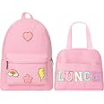 Amazon.com | Bulyoou Pink School Backpack Set for Girls Preppy Book ...